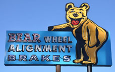 Bear Manufacturing "Happy Bear" Signs | RoadsideArchitecture.com